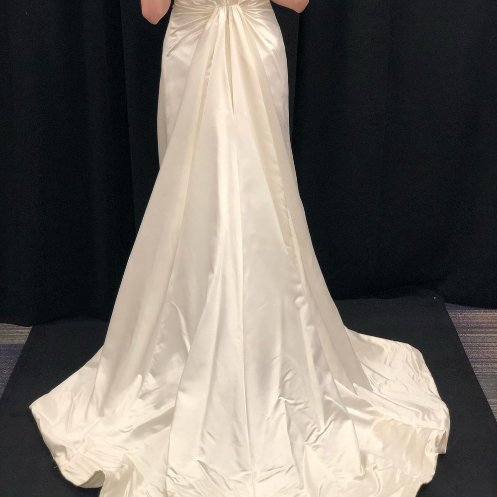 Ivory Satin Wedding Gown - Gem